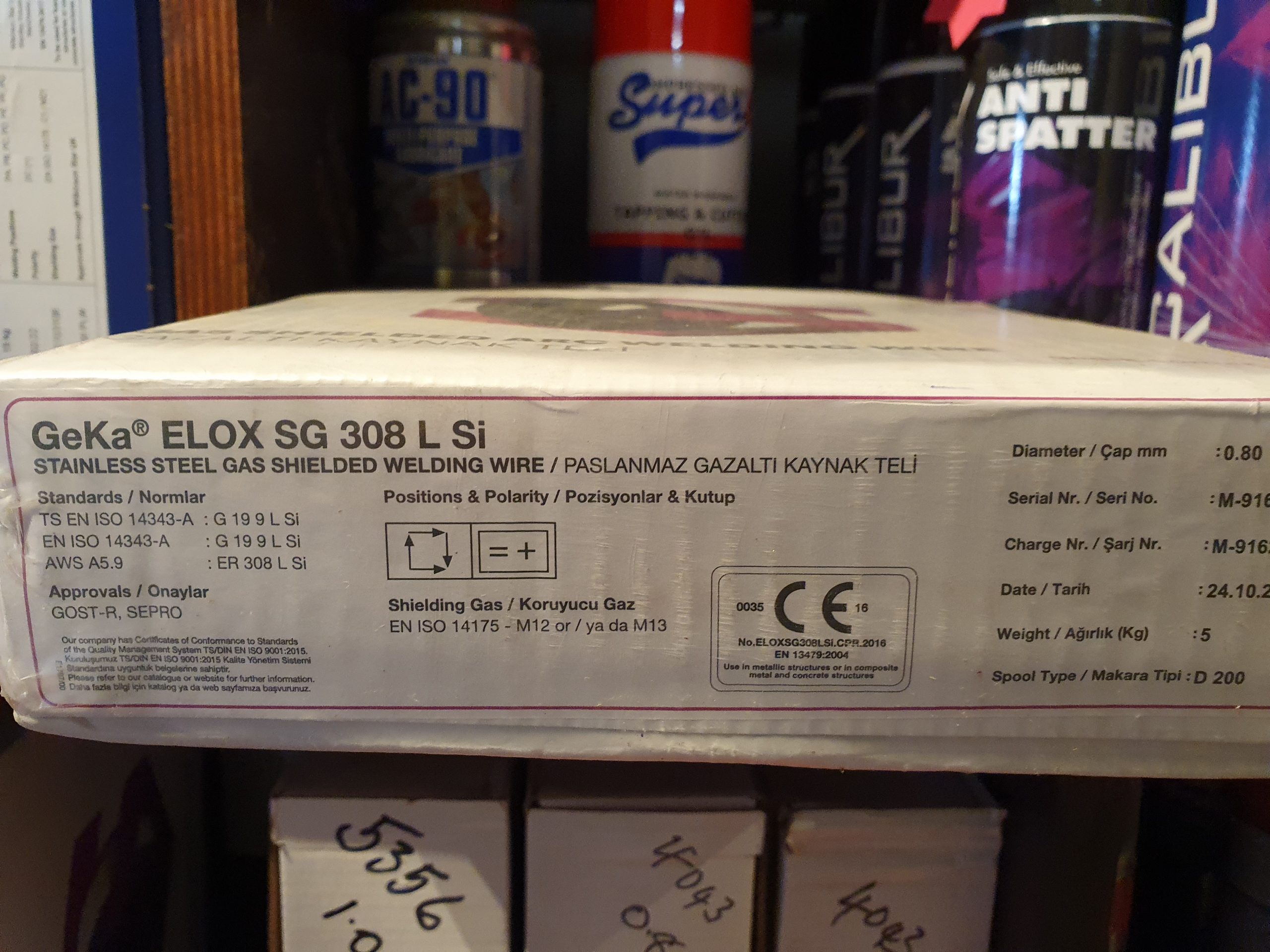 GeKa - ER 308LSi Stainless Mig Wire (0.8mm) 5kg - Sparks Welding Services