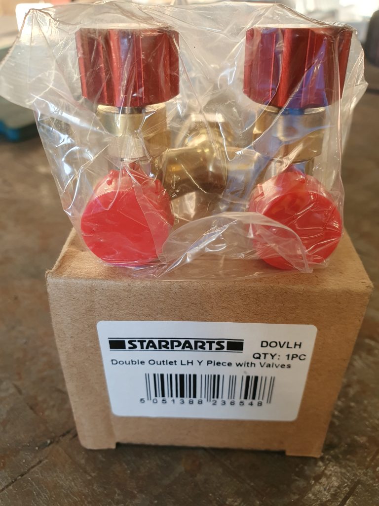 Double Outlet LH Y Piece with Valves - Sparks Welding Services