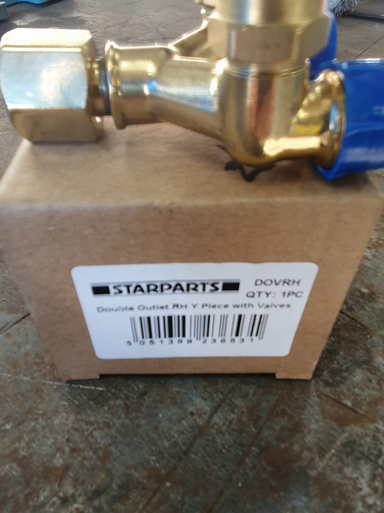 Double Outlet RH Y Piece with Valves - Sparks Welding Services