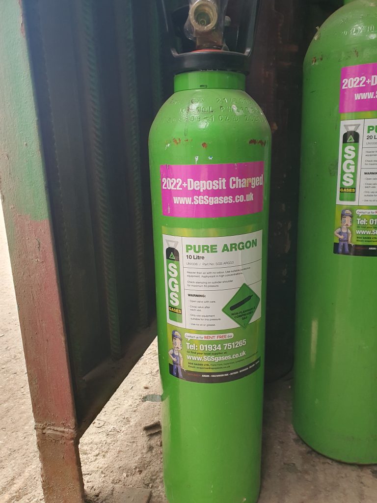 SGS Gas Pure Argon 10Ltr - Sparks Welding Services