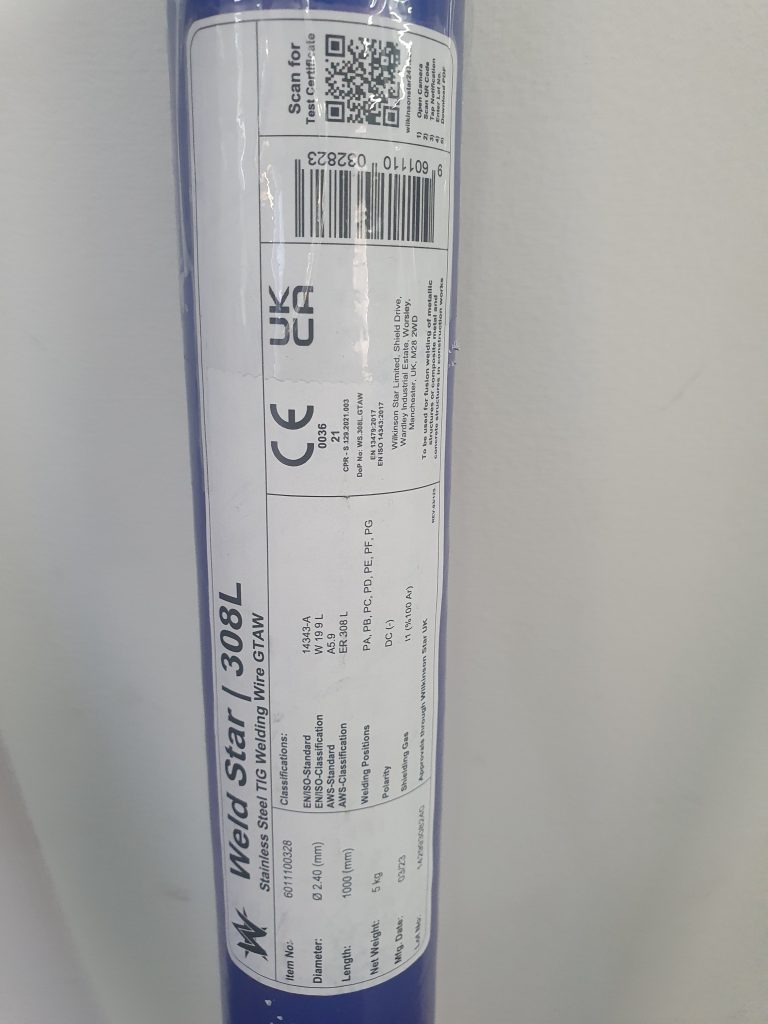 Weldstar 308L Stainless Tig Wire 2.4mm 5kg - Sparks Welding Services